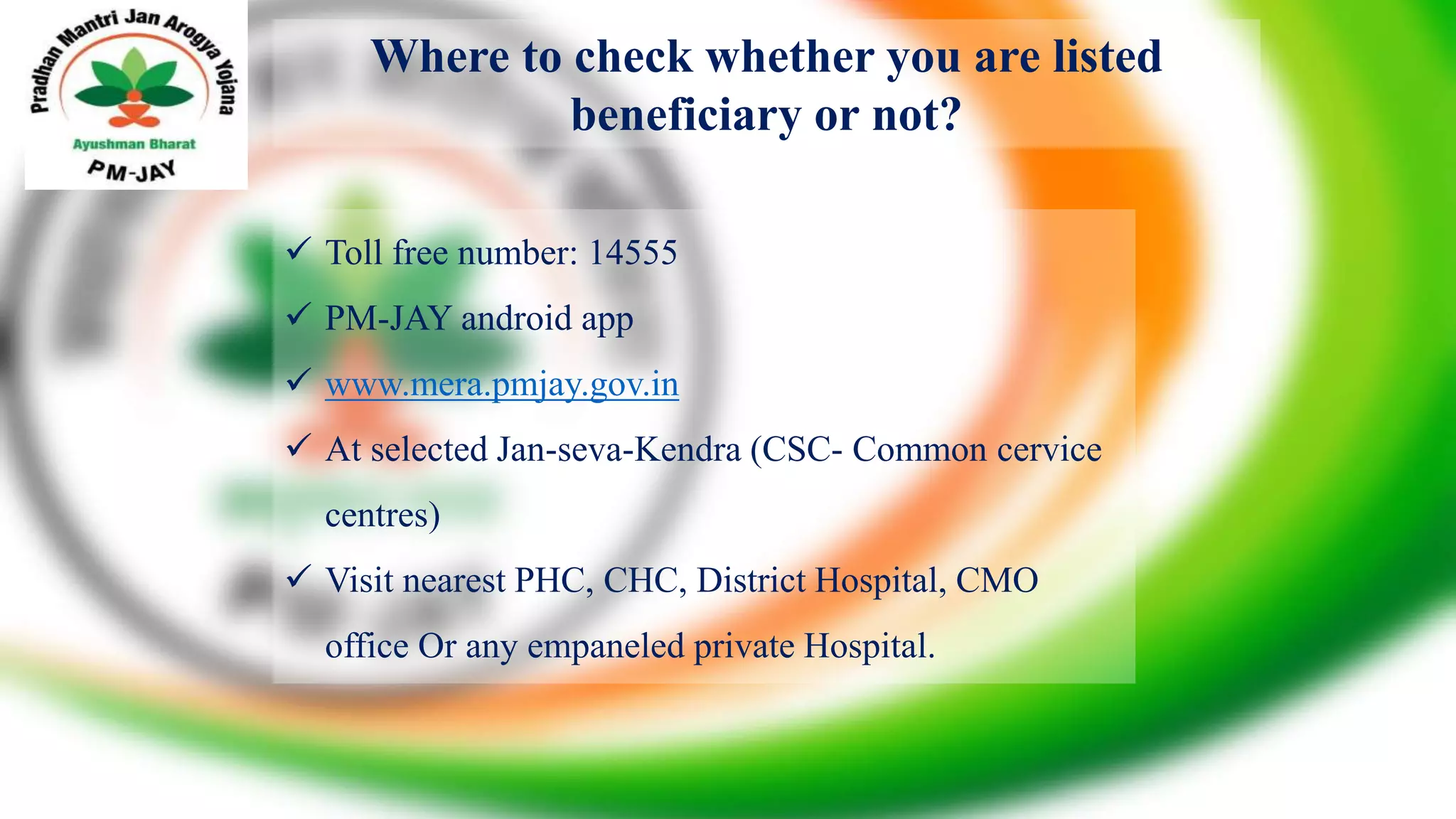 Pradhan Mantri Jan-Arogya Yojana (Ayushman Bharat) | PPTX