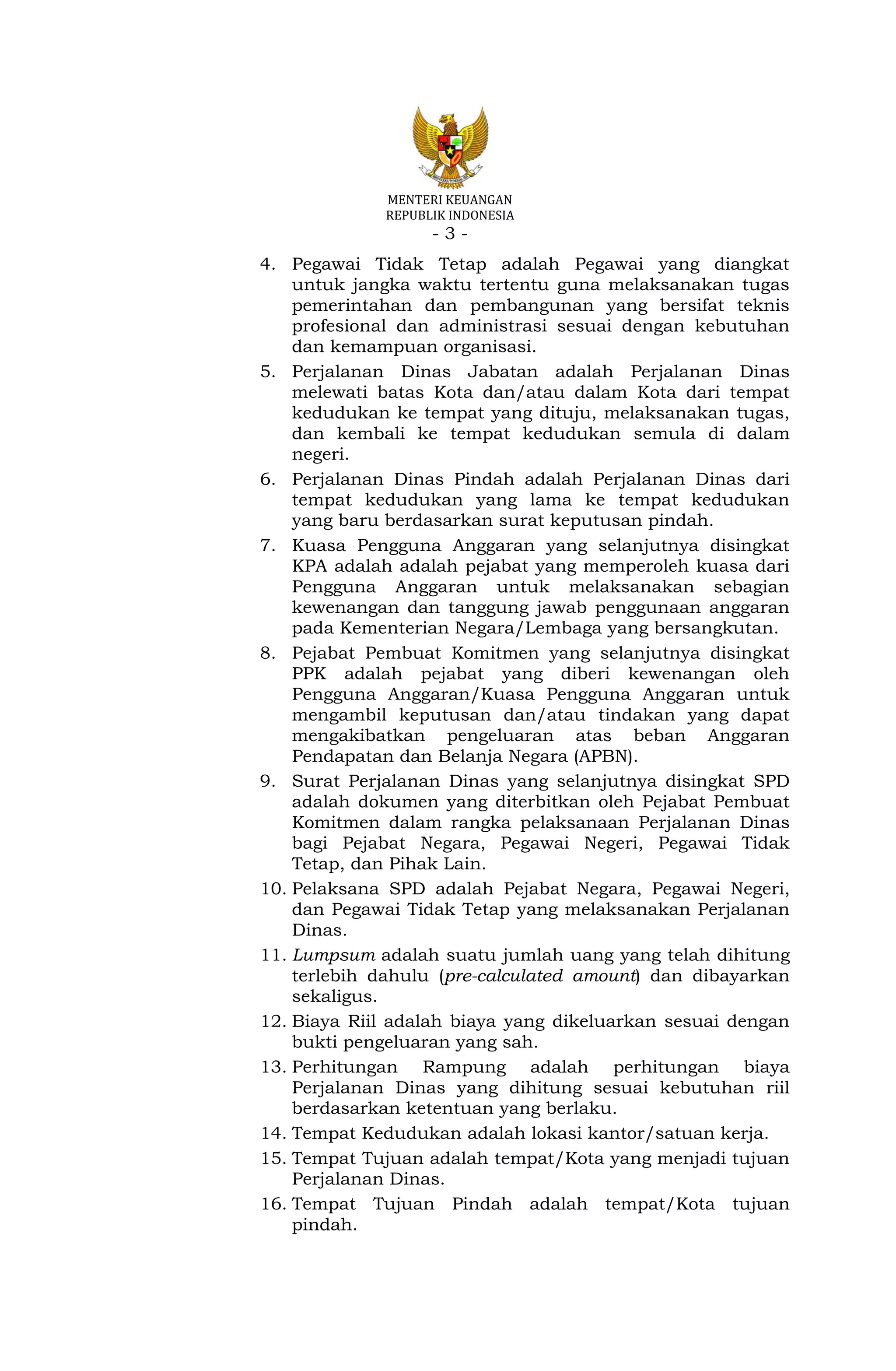 Pmk 113 tahun 2012 tentang perjalanan dinas | PDF