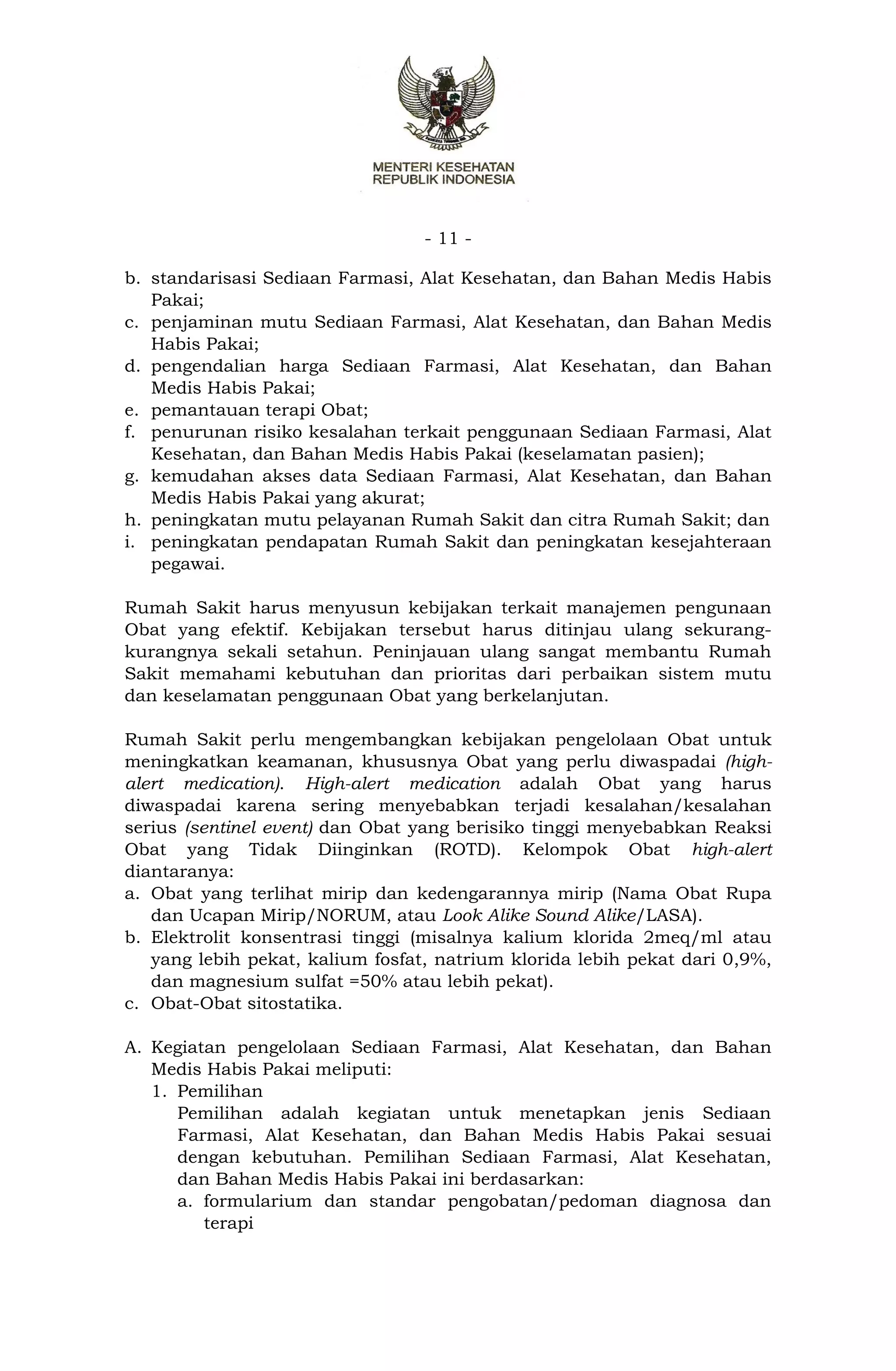 Pmk 58 tahun 2014 ttg standar yanfar rs | PDF