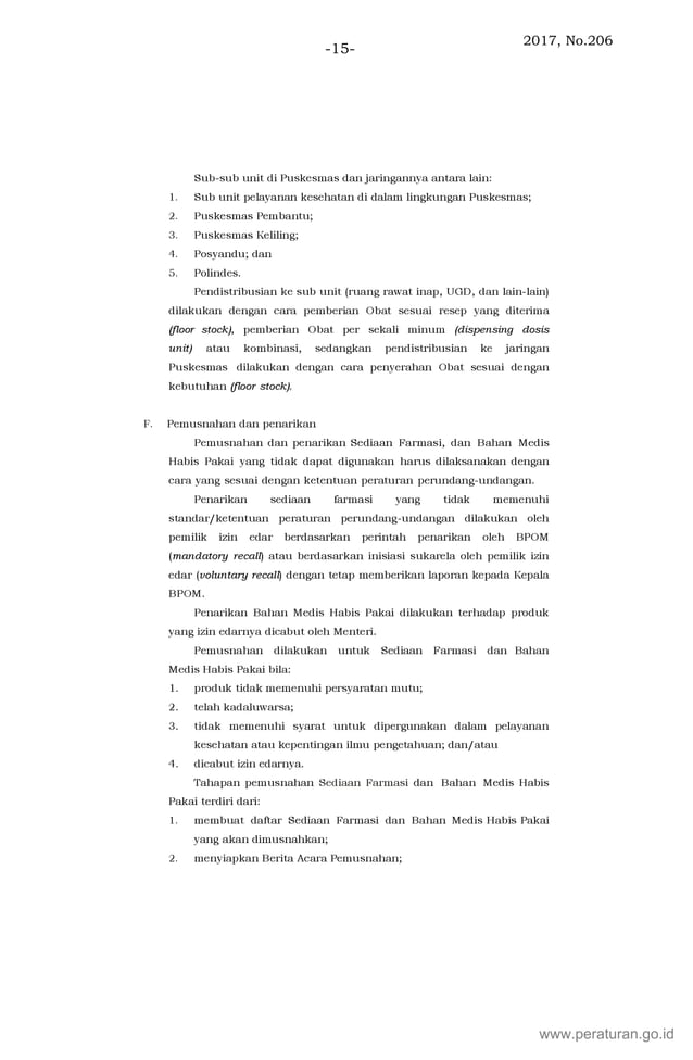 Permenkes 74 tahun 2016 | PDF