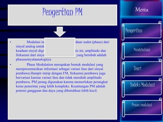 Pengertian dan Cara Kerja Phase Modulasi (PM) | PPTX