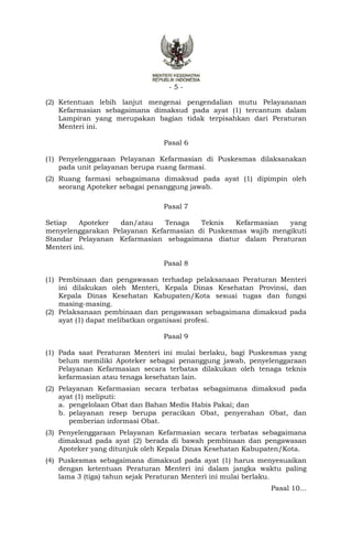 Permenkes RI no. 30 Tahun 2014 tentang Standar Pelayanan Kefarmasian di ...