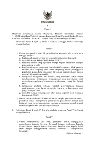 Perm no. 34 ttg pedagang besar farmasi | PDF