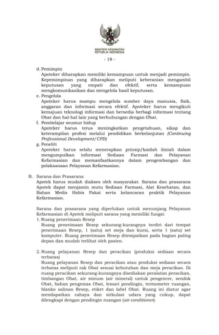 Pmk no. 35 ttg standar pelayanan kefarmasian di apotek | PDF