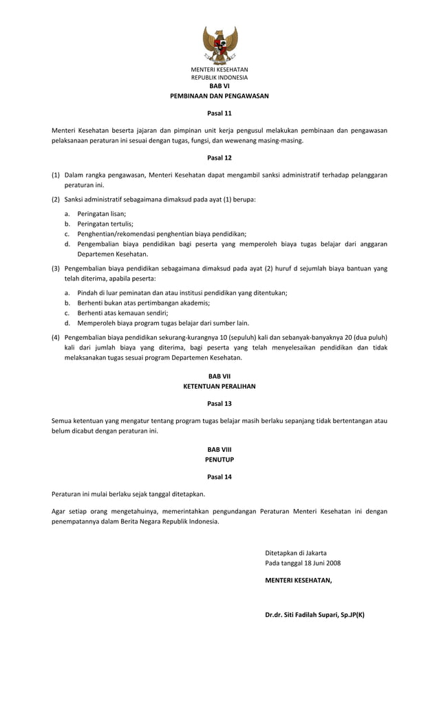 Pmk no. 541_ttg_program_tugas_belajar_sdm_kesehatan_depkes_ri | PDF