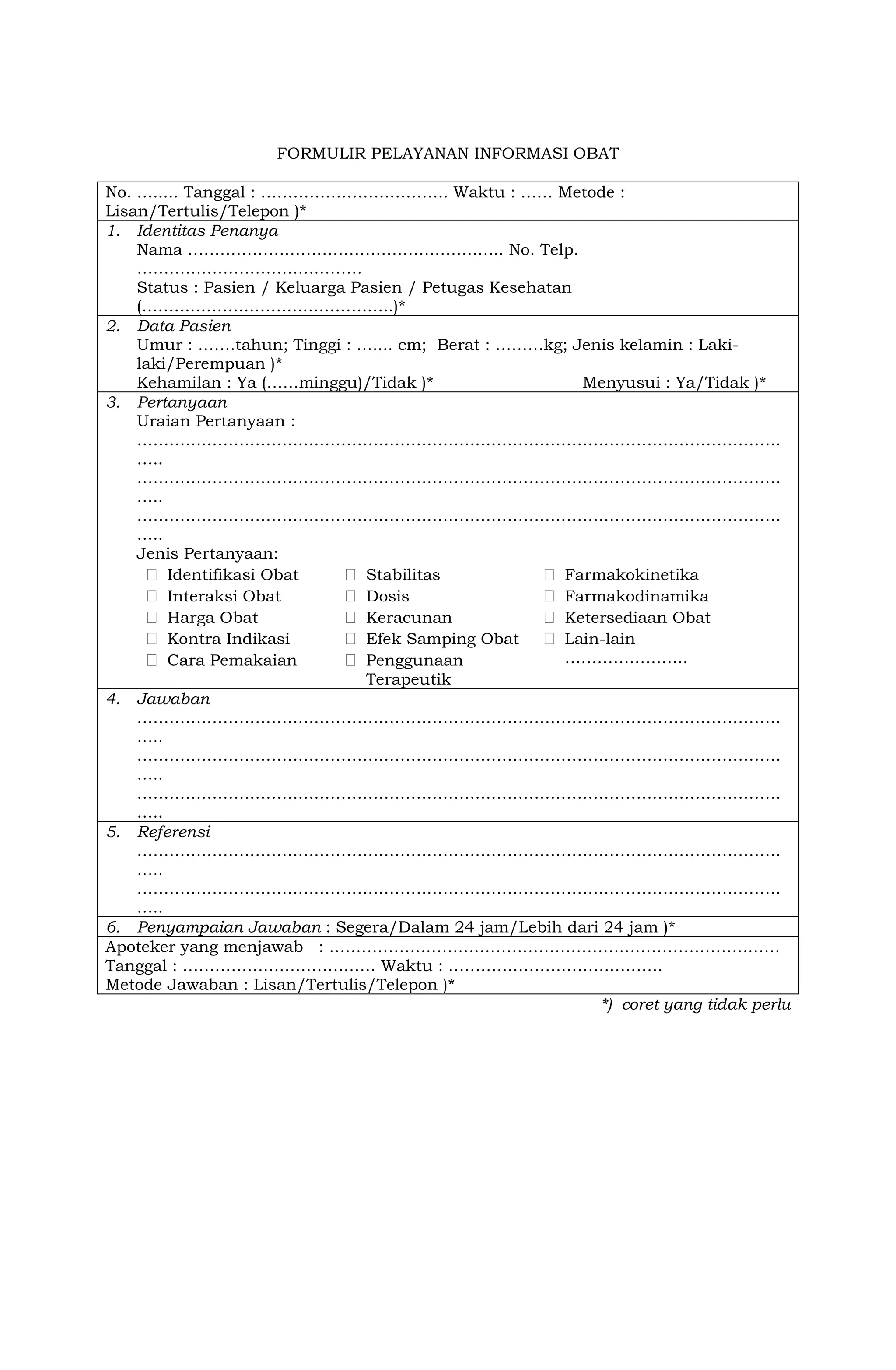 Permenkes No. 74 Tahun 2016 Tentang Standar Pelayanan Kefarmasian di ...