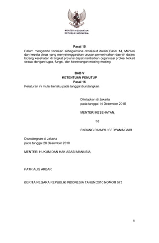 Pmk no. 1787_th_2010_iklan_dan_publikasi_pelayanan_kesehatan | PDF