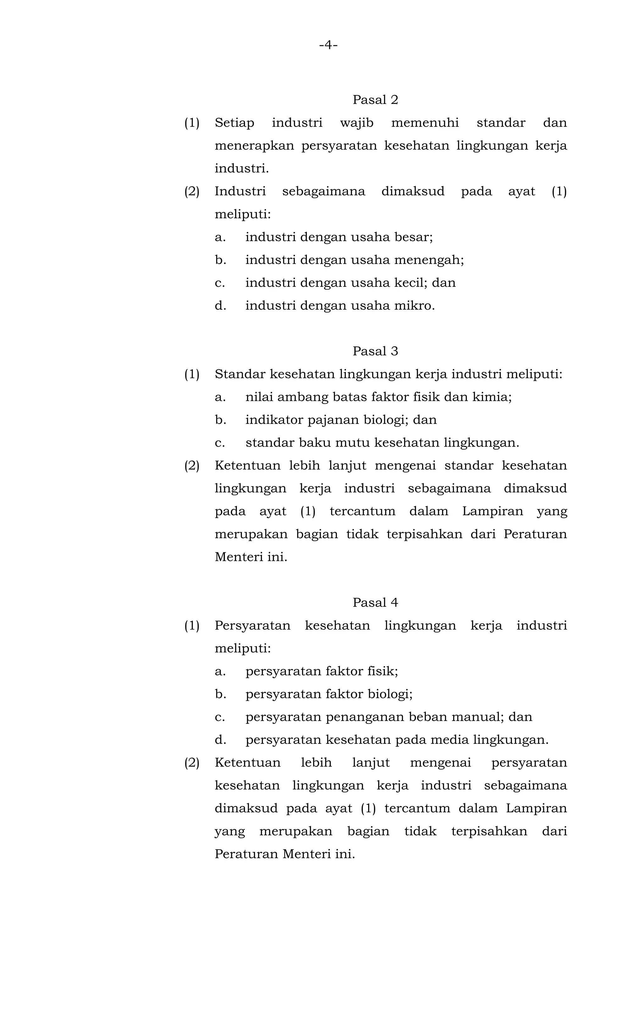 PMK no. 70_Tentang Standar Kesehatan Lingkungan Kerja Industri | PDF