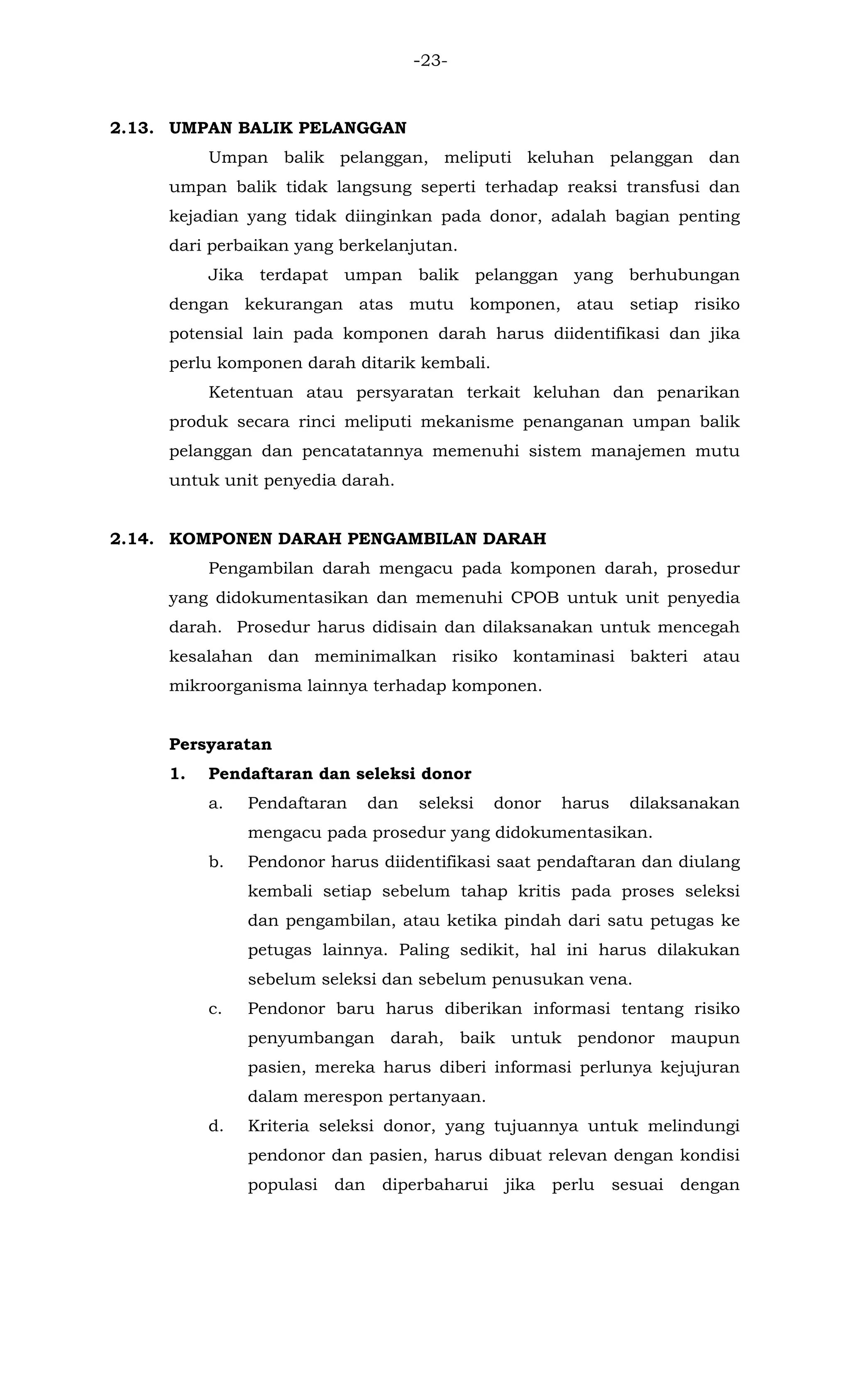 Pmk no. 91_ttg_standar_transfusi_pelayanan_darah_ | PDF