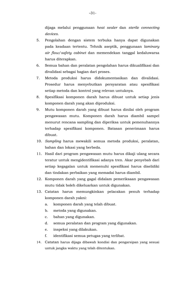 Pmk no. 91_ttg_standar_transfusi_pelayanan_darah_ | PDF