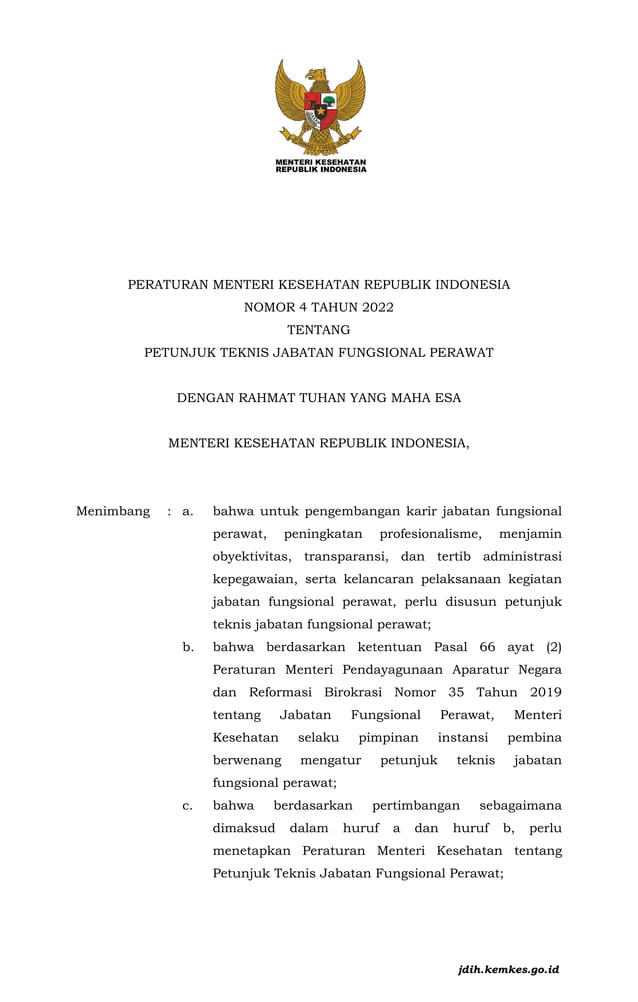 PMK No. 4 TH 2022 ttg Petunjuk Teknis Jabatan Fungsional Perawat-signed.pdf
