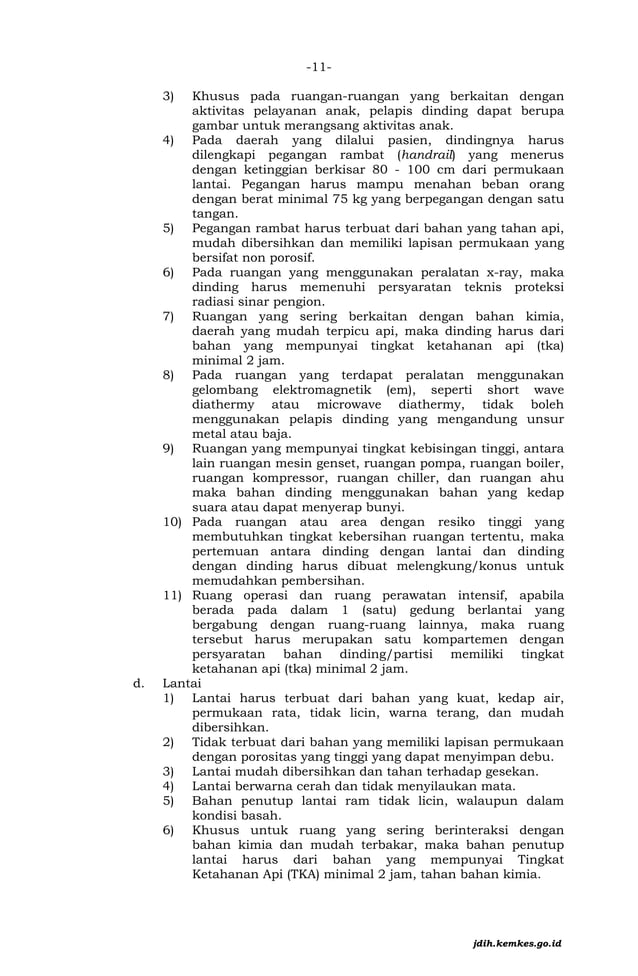 PMK No. 40 Th 2022 ttg Persyaratan Teknis Bangunan, Prasarana, dan ...