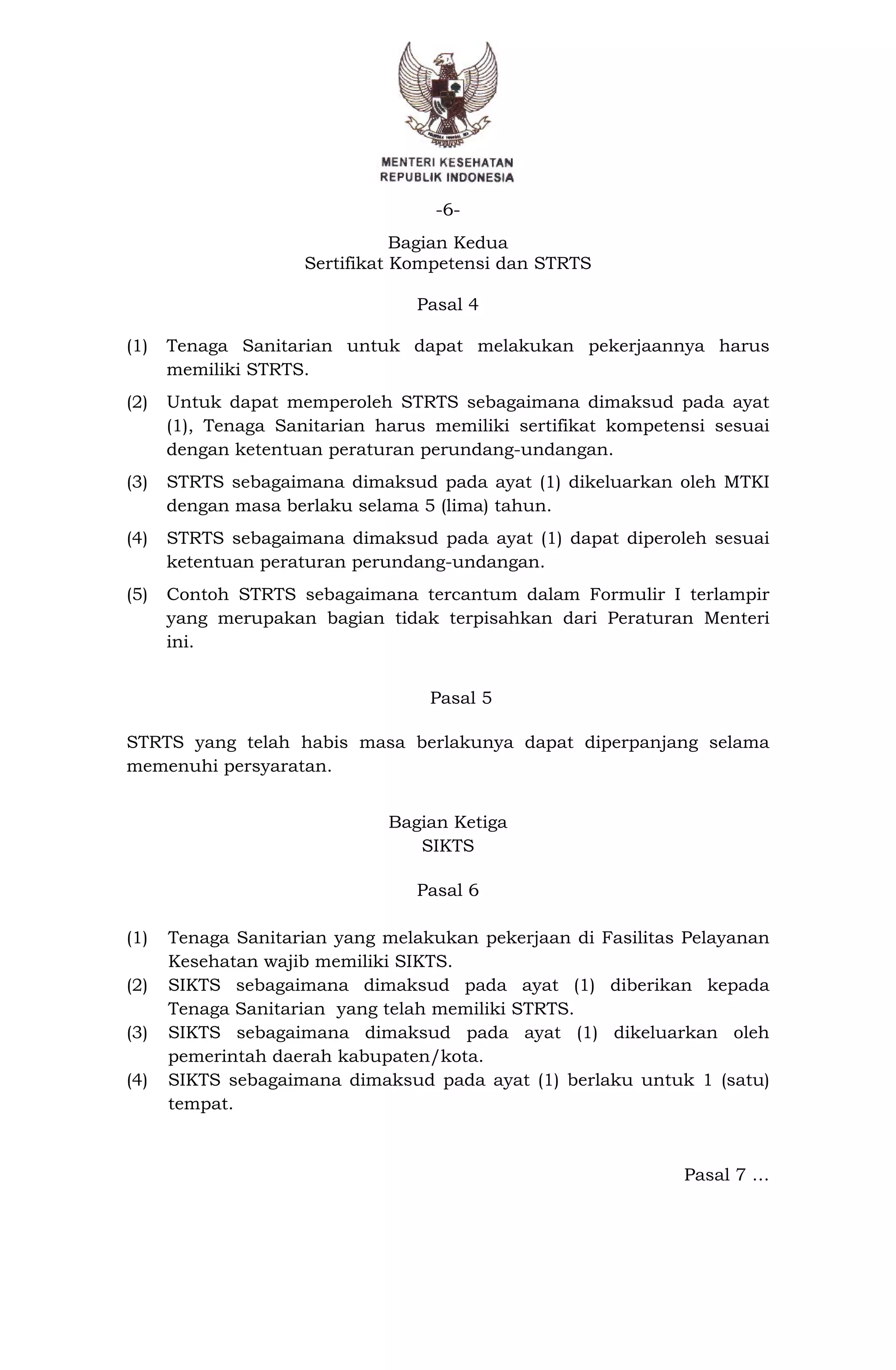 Pmk no. 32 ttg pekerjaan tenaga sanitarian | PDF