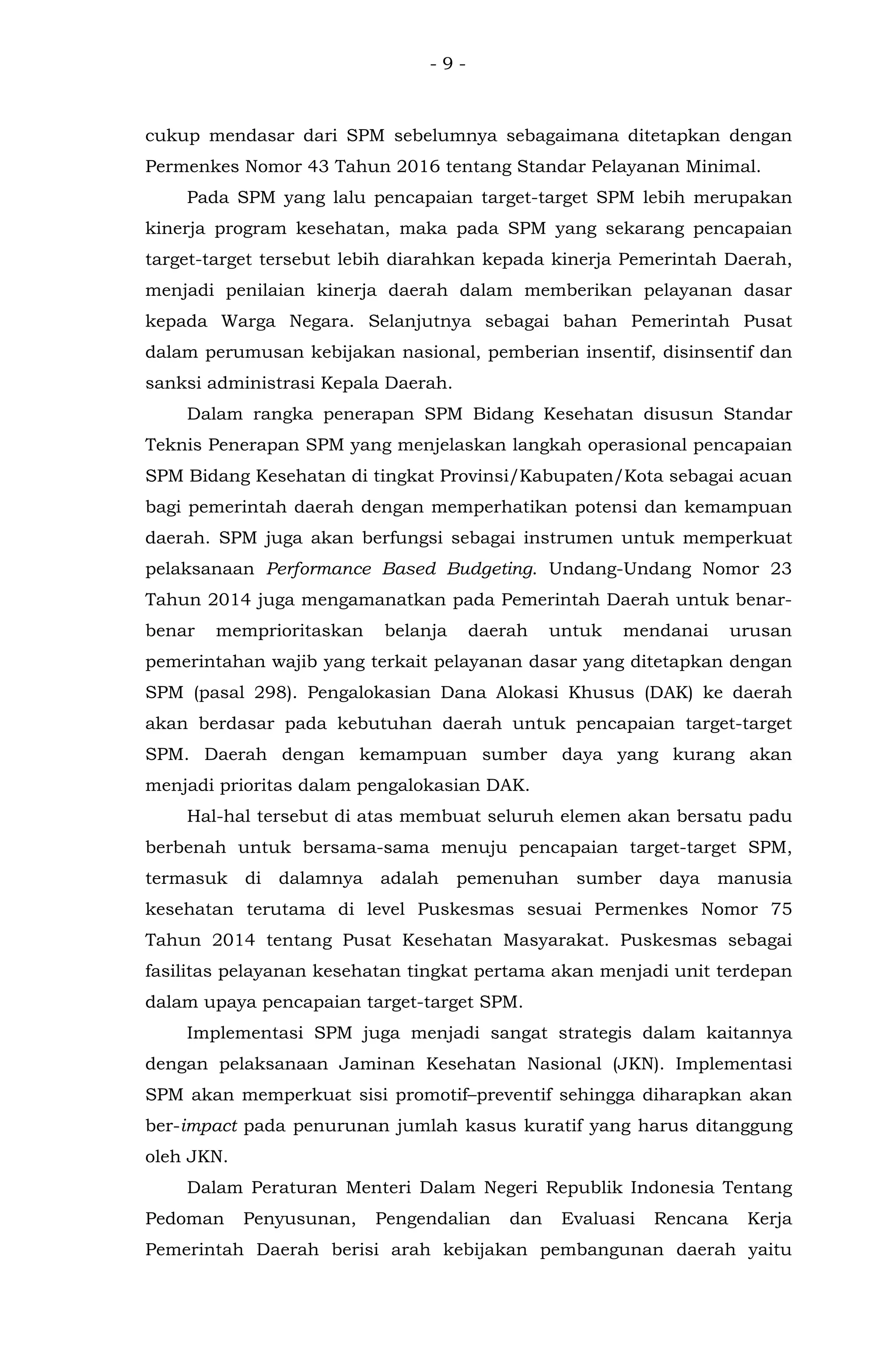 Permenkes No 4 Tahun 2019 tentang Standar Teknis Pelayanan Dasar pada ...