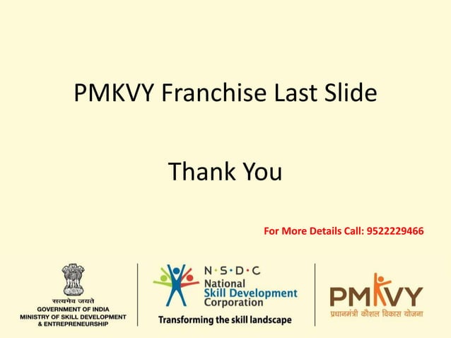 Pmkvy franchise | PPT