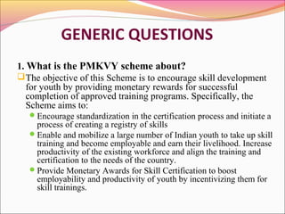Pmkvy yojana infomation | PPT