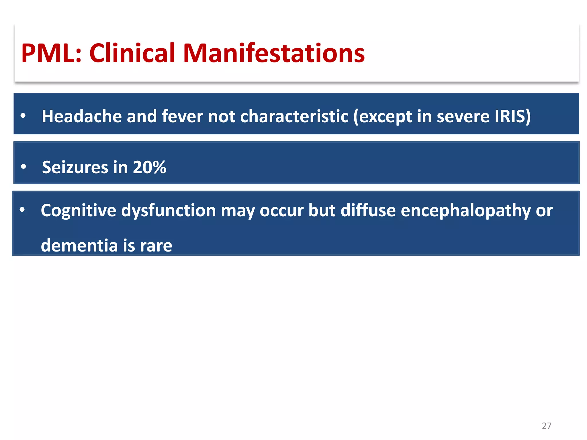 Progressive multifocal leukoencephalopathy (PML) | PDF