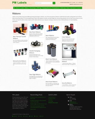 Manufacturer of barcode printer ribbons | PDF