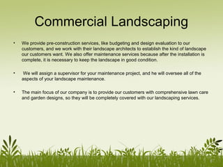 P&mlandscaping company profile | PPT