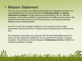 P&mlandscaping company profile | PPT
