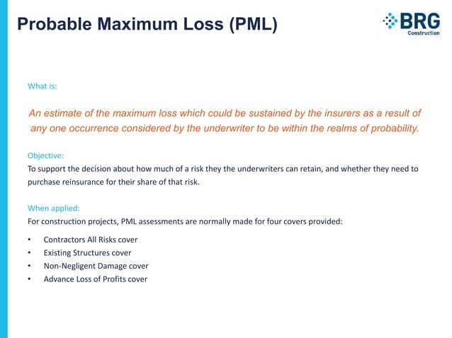 Probable Maximum Loss (PML) Evaluation | PDF