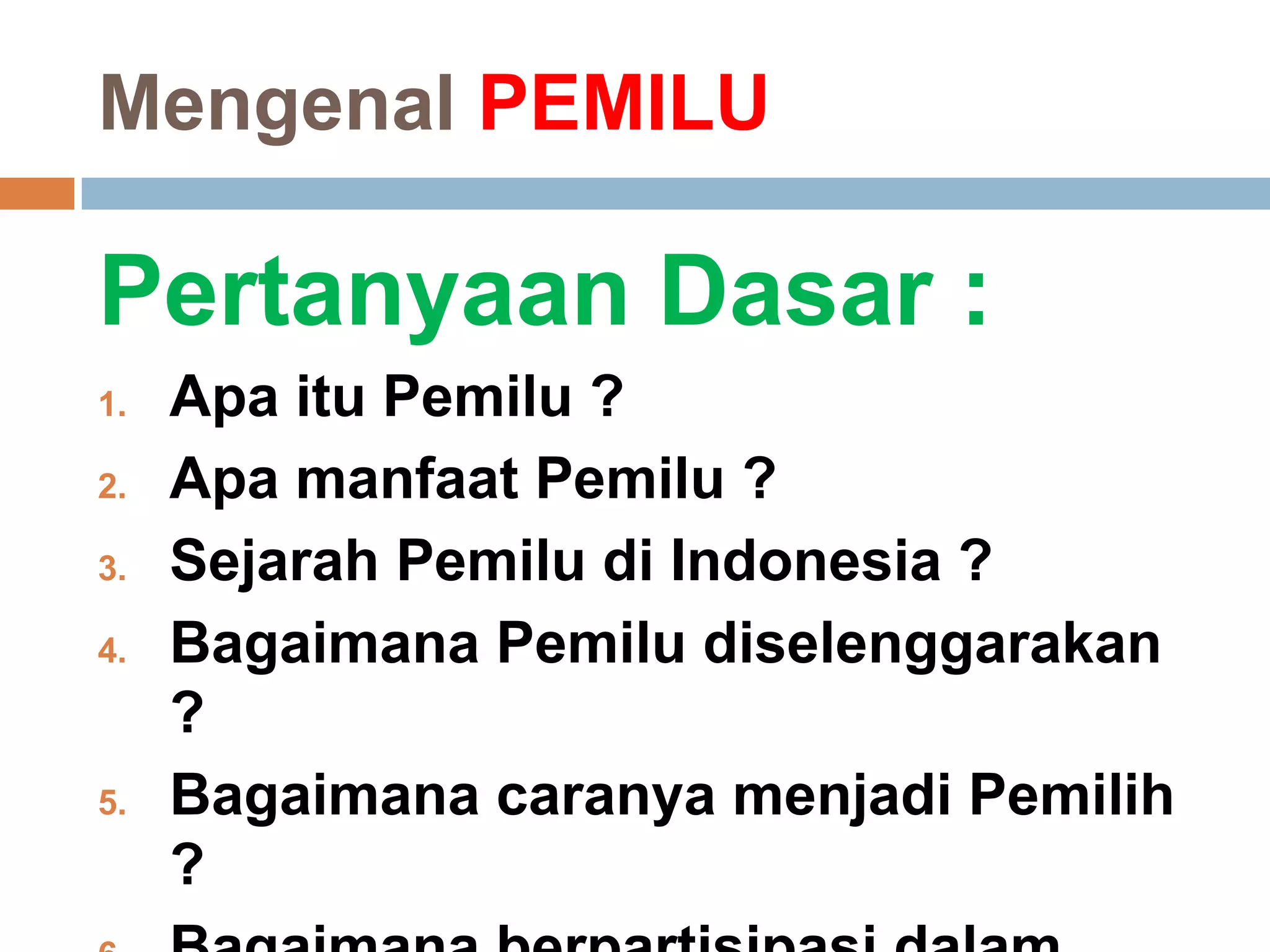 PEMILIH PEMULA | PPTX