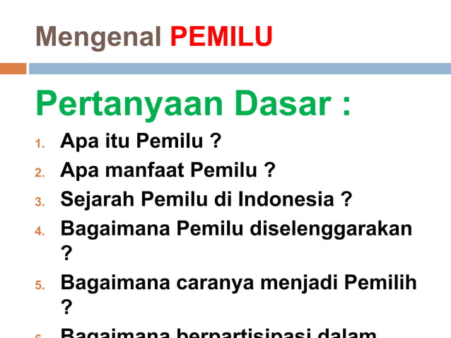 PEMILIH PEMULA | PPTX