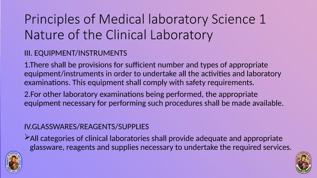Principle of Medical Laboratory Science 1 | PPTX