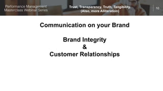 Trust, Transparency, Truth, Tangibility (Also, More Alliteration) with ...