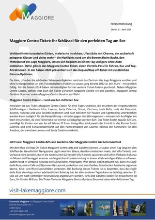Maggiore Centro Ticket: Ihr Schlüssel für den perfekten Tag am See ...
