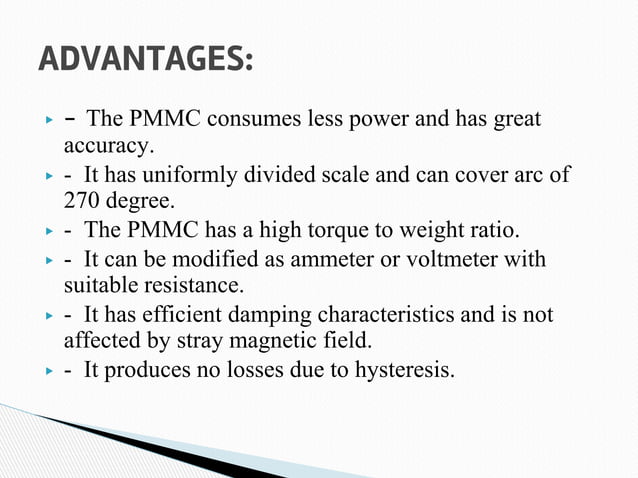 WORKING OF PMMC INSTRUMENTS | PPTX | Physics | Science