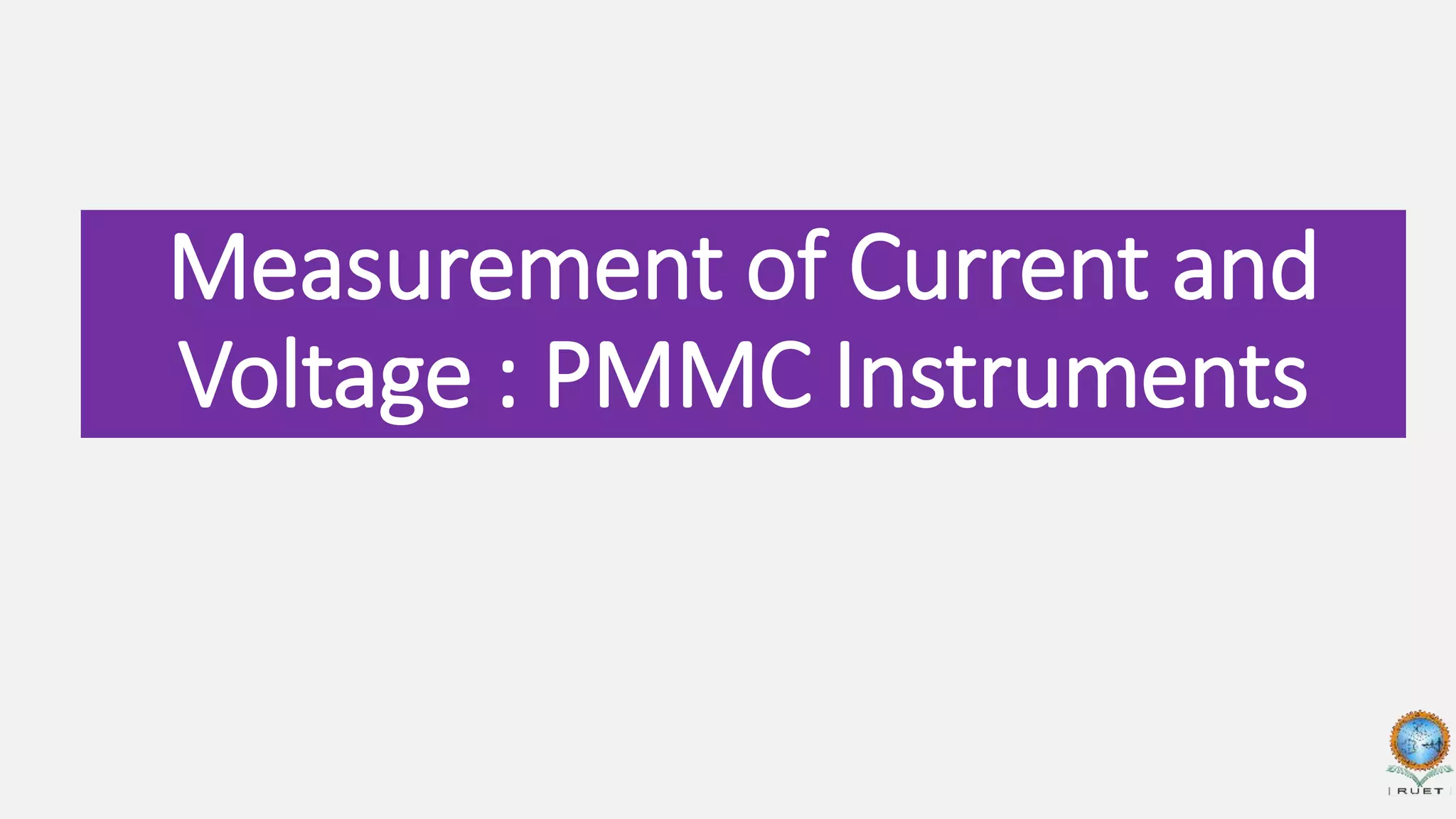 PMMC Instruments | PPTX