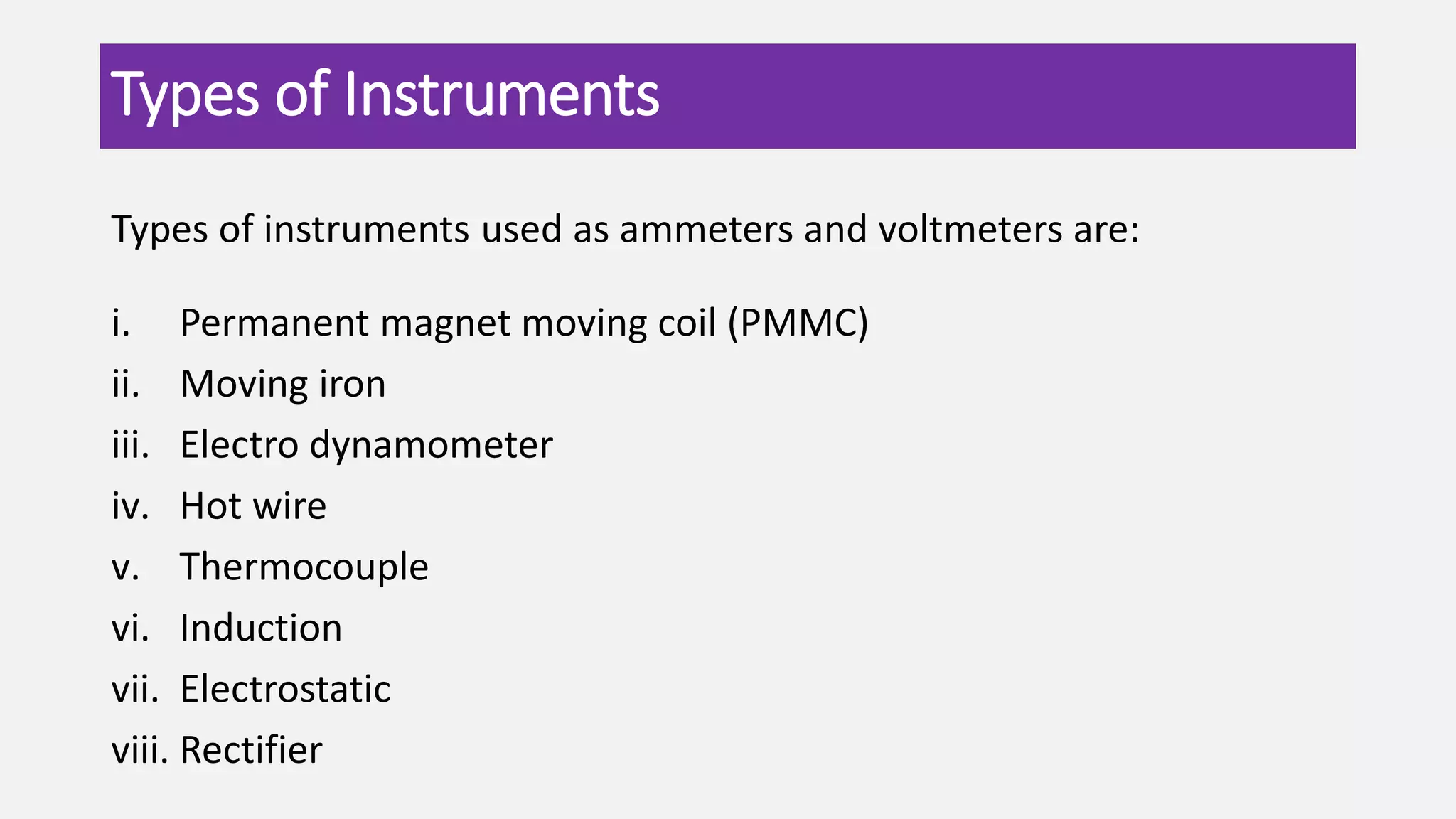 PMMC Instruments | PPTX