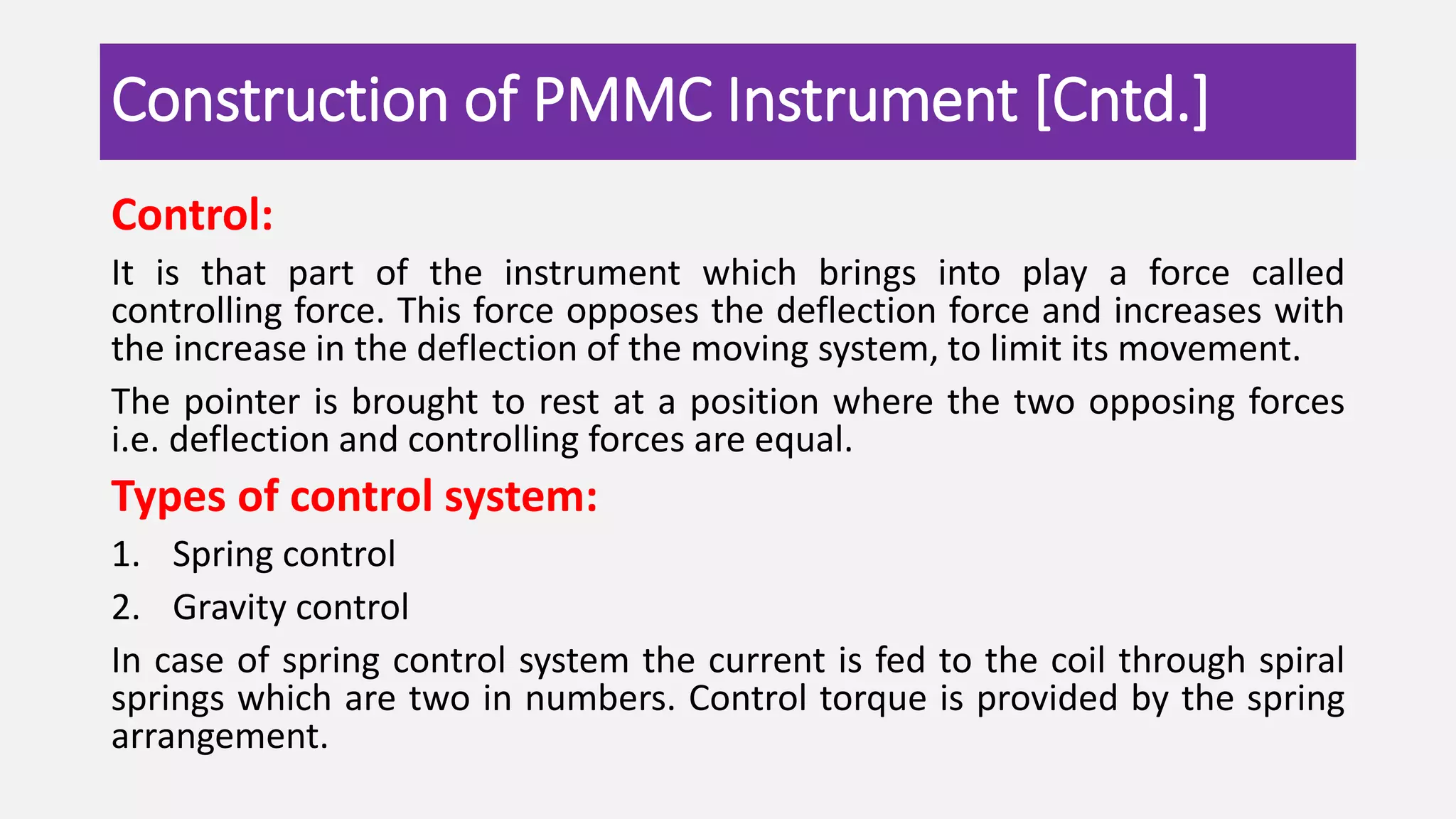 PMMC Instruments | PPTX