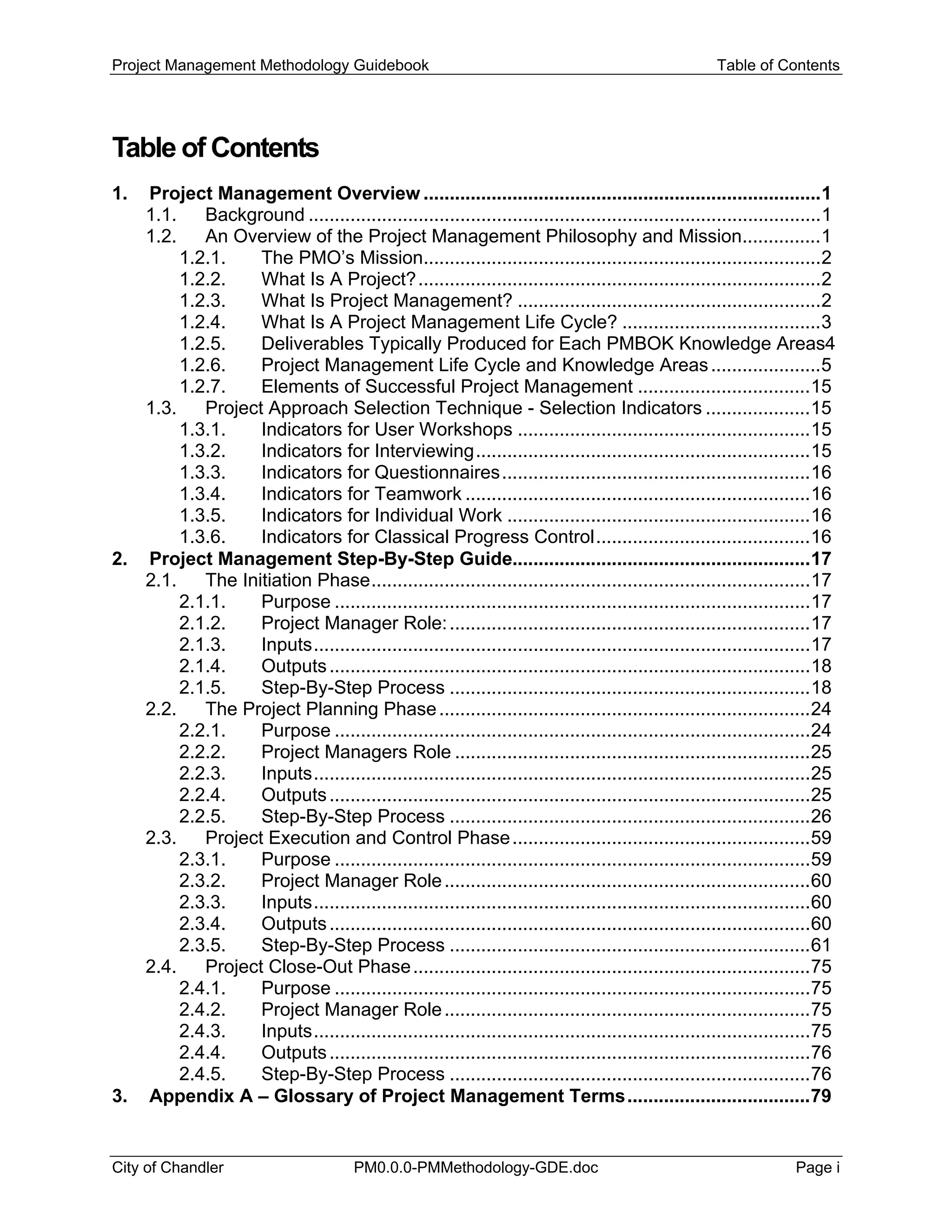 Project Management Methodology Guidelines | PDF