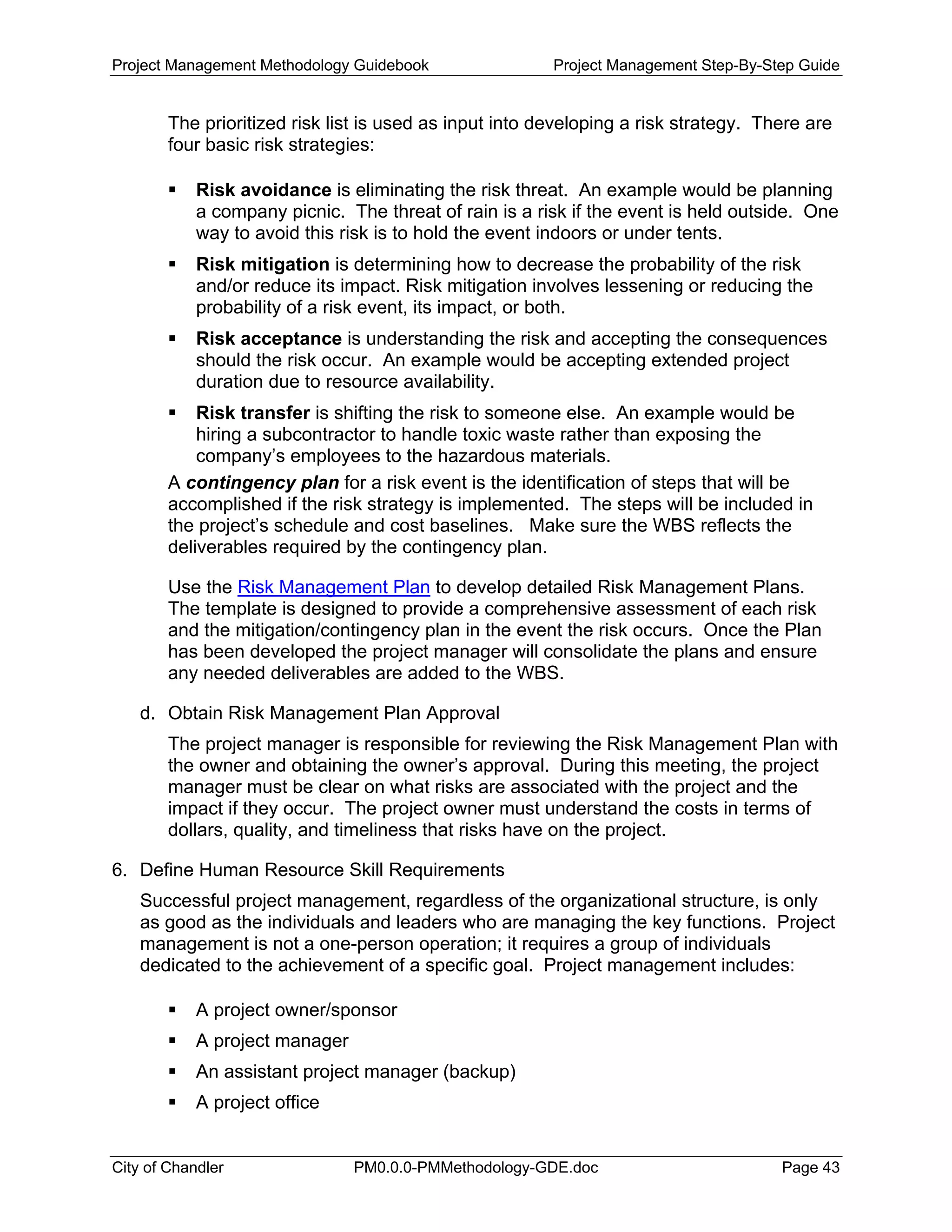 Project Management Methodology Guidelines | PDF