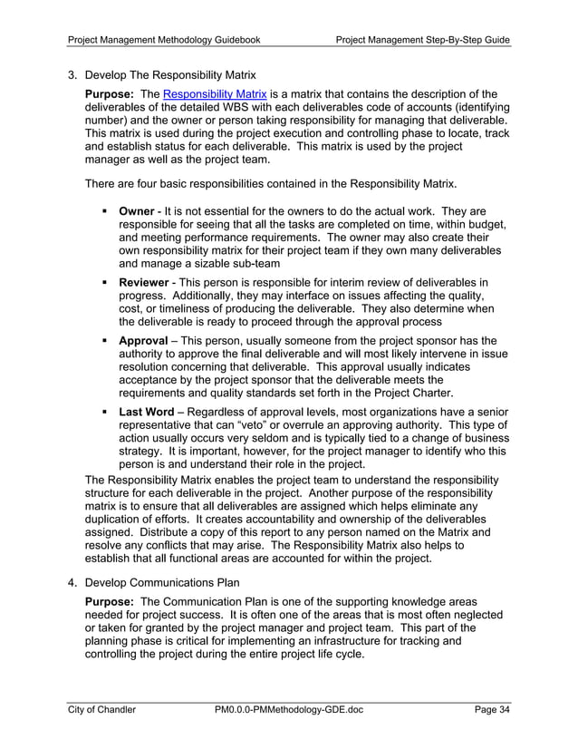 Project Management Methodology Guidelines | PDF