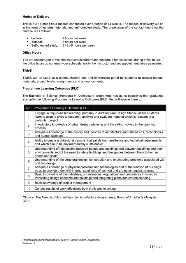 SEM 6 : PROJECT MANAGEMENT MODULE OUTLINE | PDF