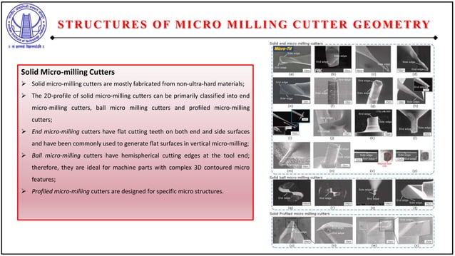 Advances in micro milling: From tool fabrication to process outcomes | PPT