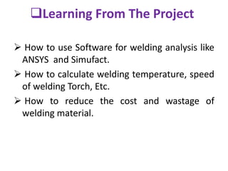 Welding Analysis By Simulation Software | PPTX
