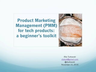 Product Marketing Management - a beginner's toolkit | PDF