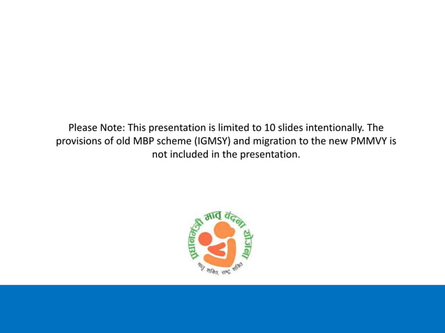 PMMVY | PPSX | Technology & Computing