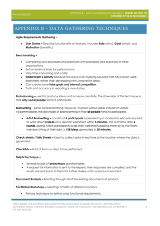 PM Notebook - Appendix B - Data Gathering Techniques | PDF