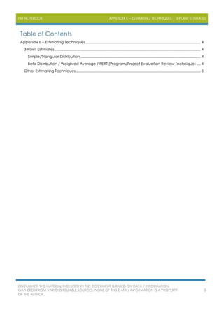 PM Notebook - Appendix E - Estimating Techniques | PDF