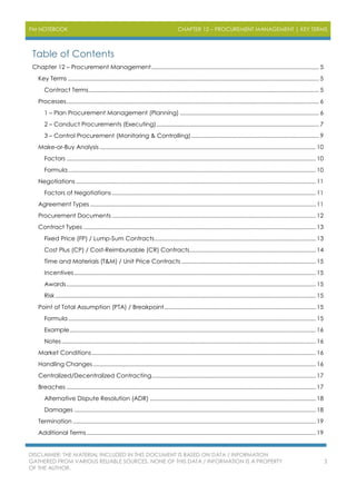 PM Notebook - Chapter 12 - Procurement Management | PDF