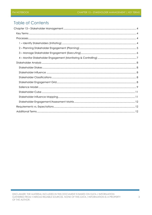 PM Notebook - Chapter 13 - Stakeholder Management | PDF