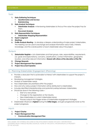 PM Notebook - Chapter 13 - Stakeholder Management | PDF