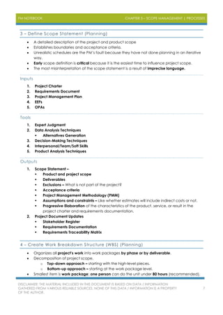 PM Notebook - Chapter 5 - Scope Management | PDF