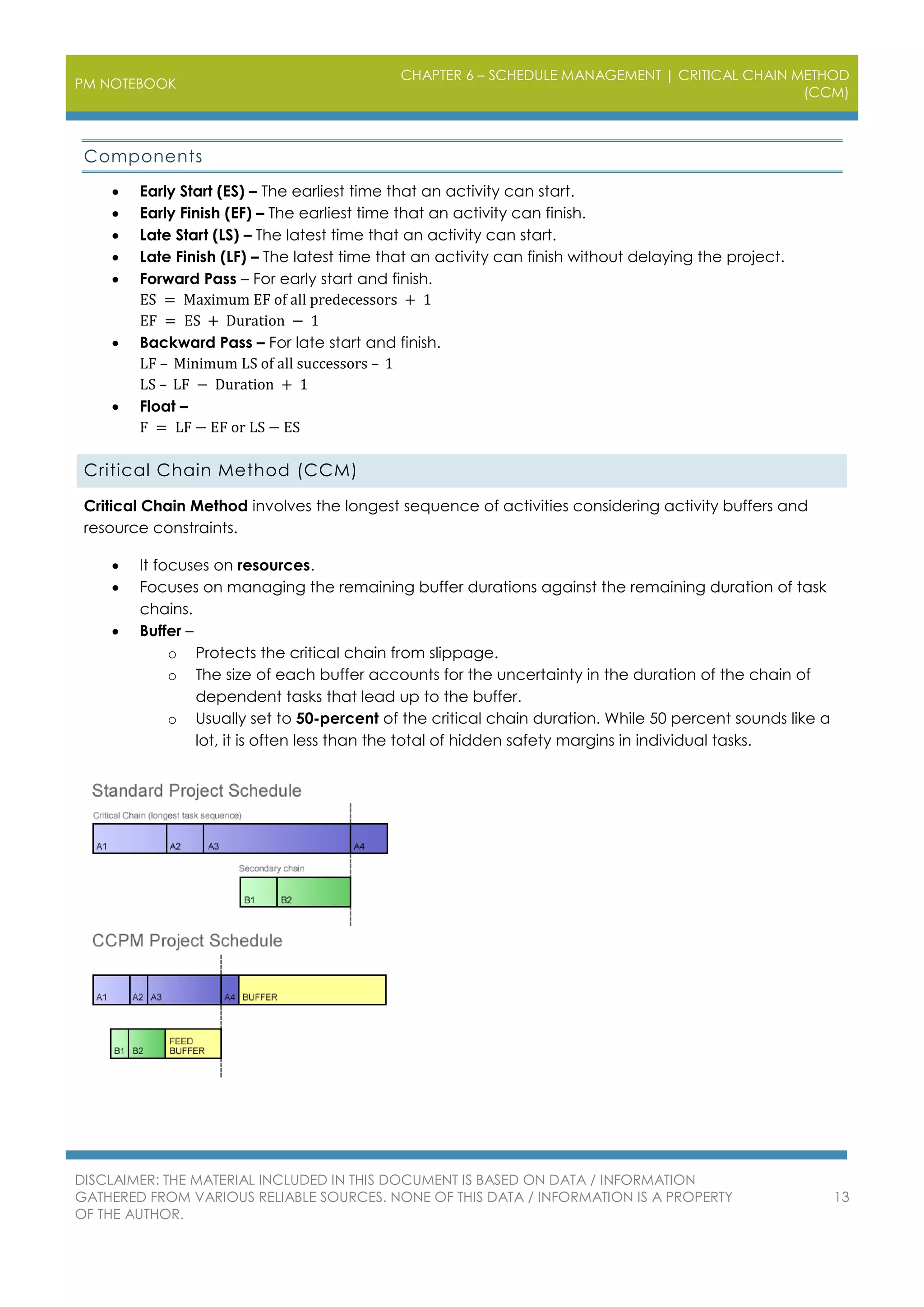 PM Notebook - Chapter 6 - Schedule Management | PDF