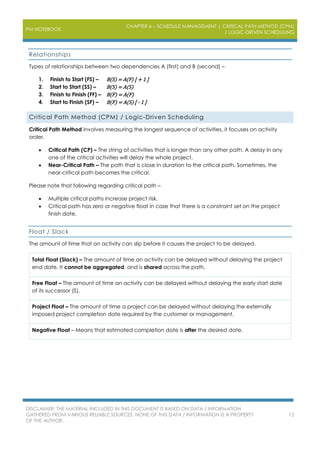 PM Notebook - Chapter 6 - Schedule Management | PDF
